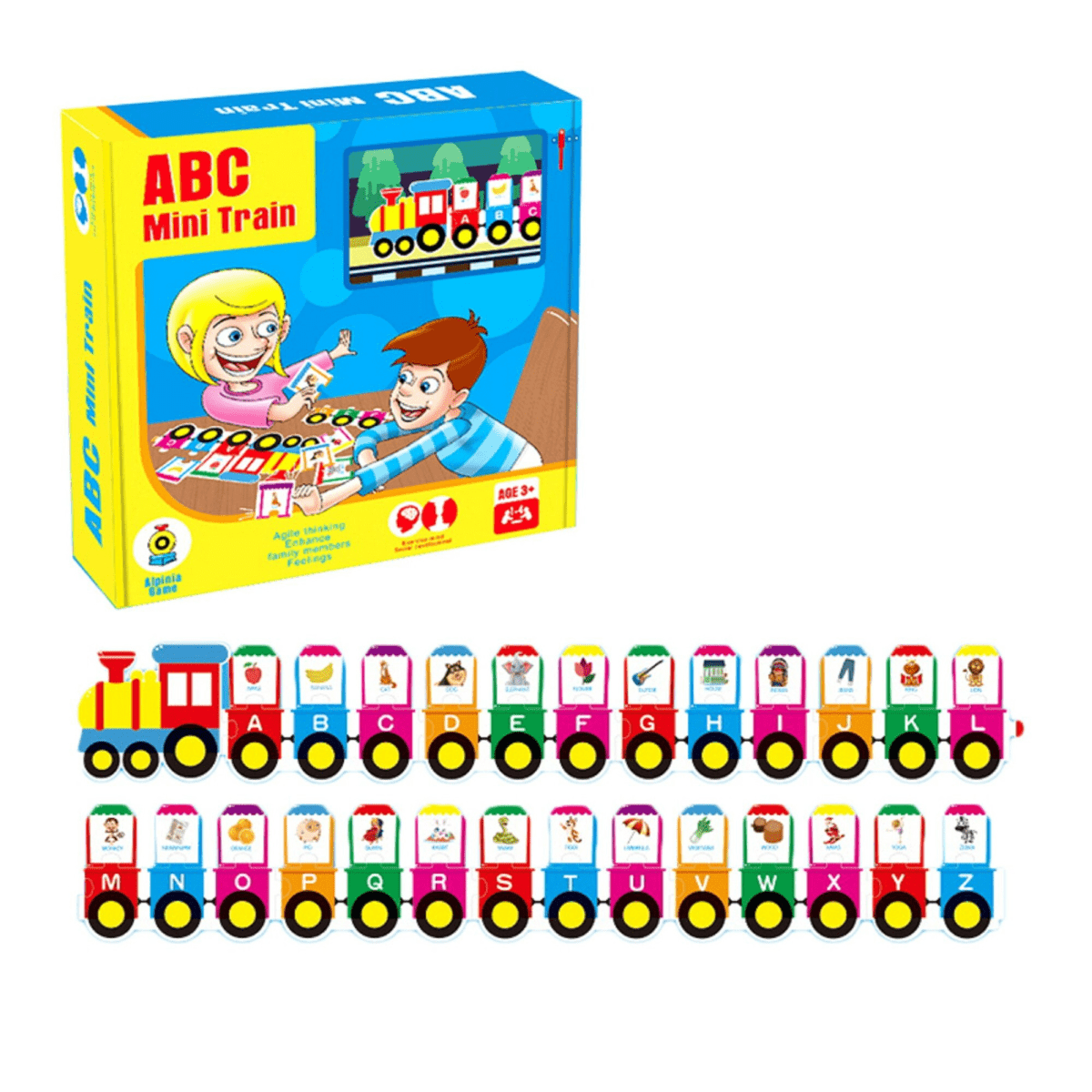 ABC Mini Train Puzzle Game - Nesh Kids Store | Sri Lanka
