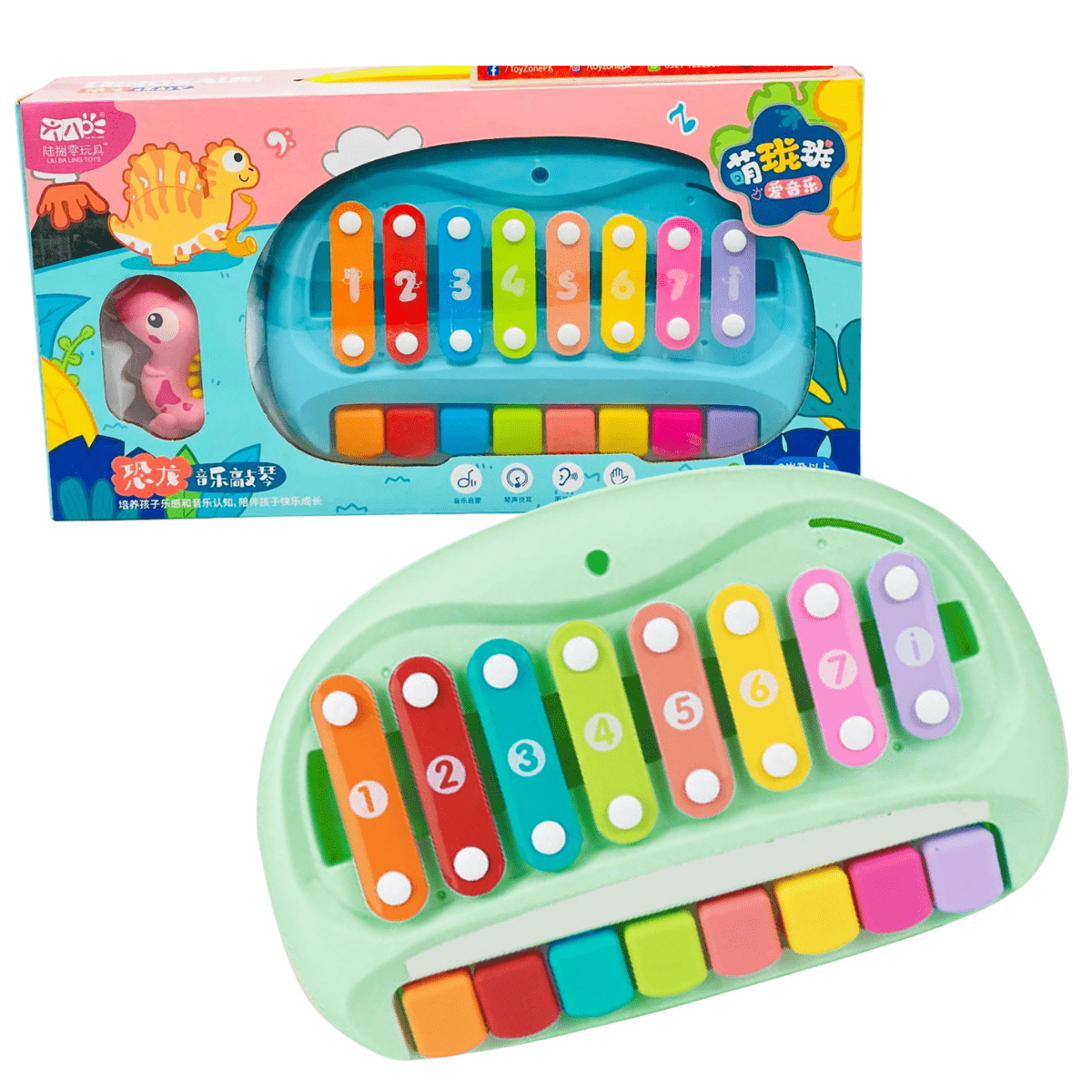 2-in-1 Music 8 Keys Xylophone Piano Toy - Nesh Kids Store | Sri Lanka