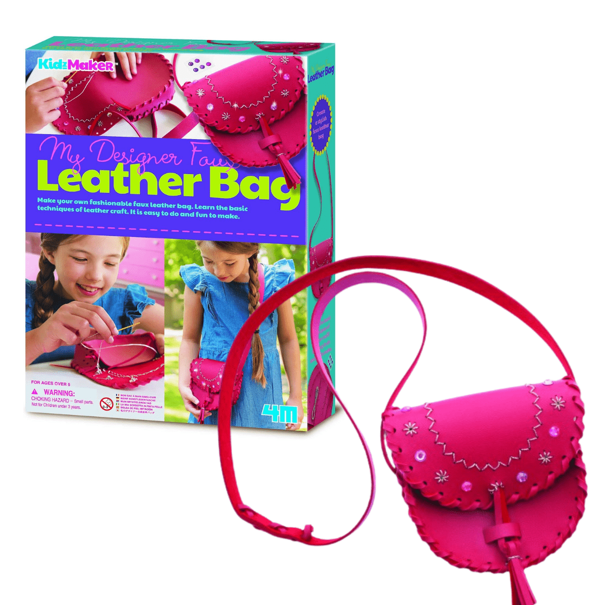 4M Faux Leather Bag Craft Kit - Nesh Kids Store | Sri Lanka