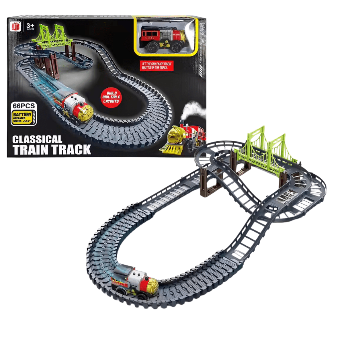 67-Piece Classic Train Set (Battery Operated) - Nesh Kids Store | Sri Lanka