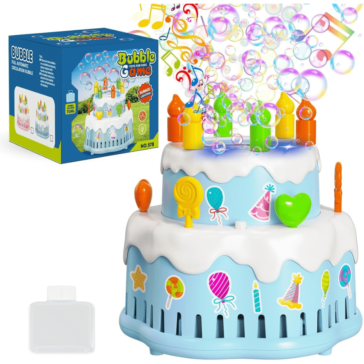 Battery Operated Birthday Cake Bubble Machine - Nesh Kids Store | Sri Lanka