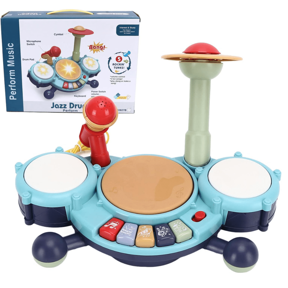 Electronic Kids Toddler Toy Drum set (3+) - Nesh Kids Store | Sri Lanka