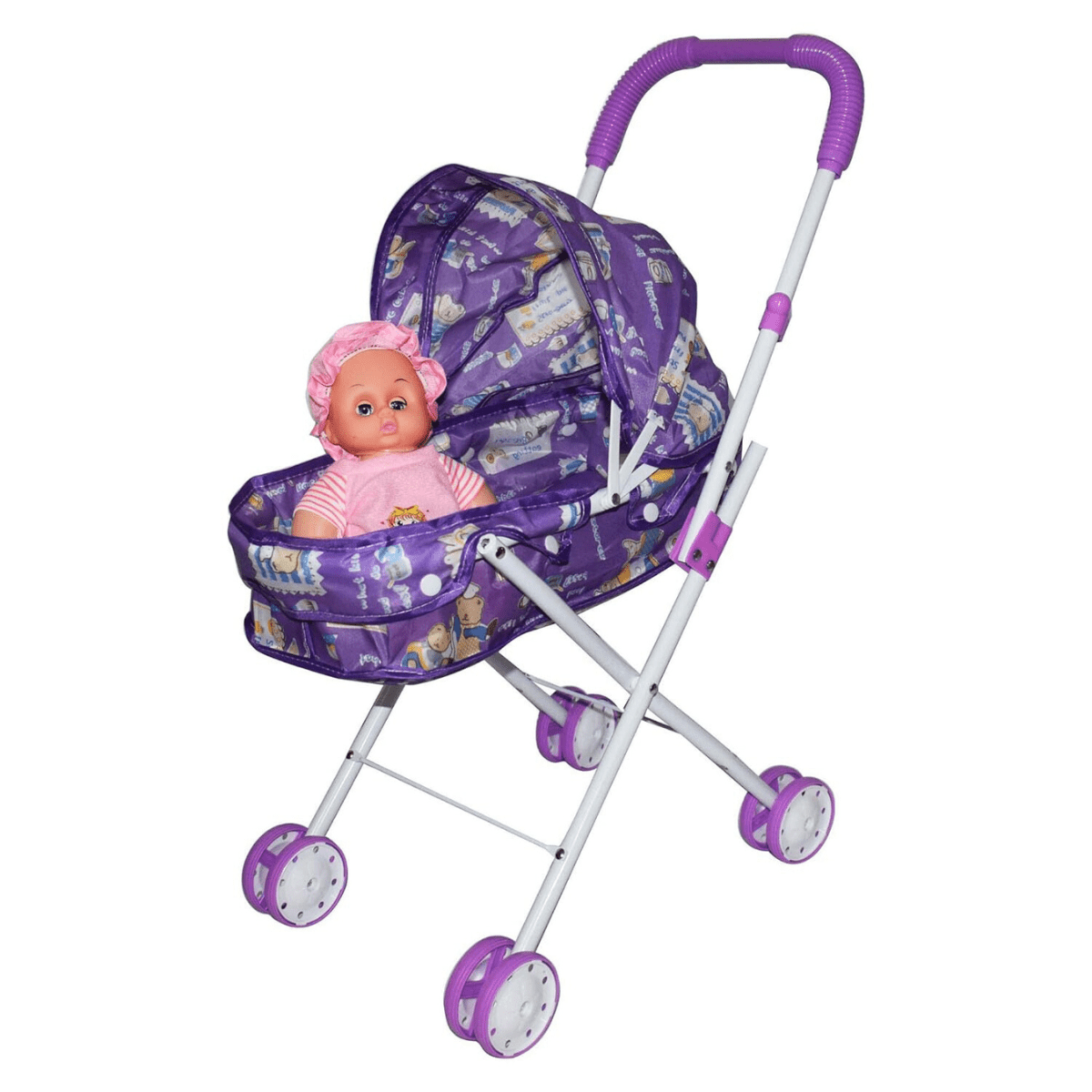 Foldable Baby Push Cart and Doll (3+) - Nesh Kids Store | Sri Lanka