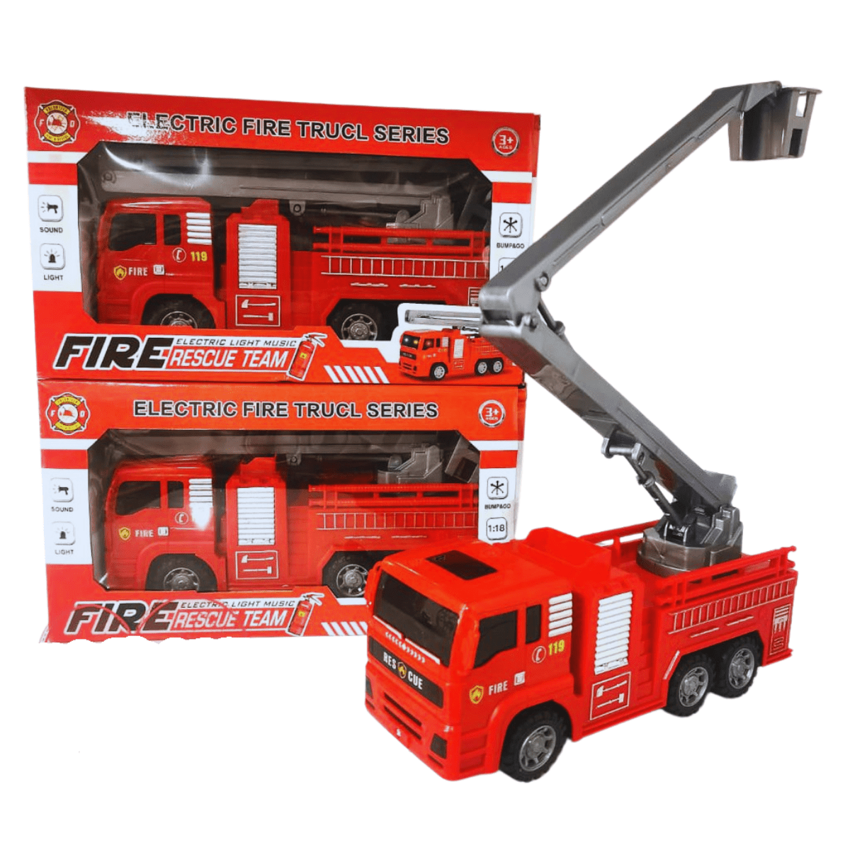 Friction Pull & Push Fire Truck Toy 3+ - Nesh Kids Store | Sri Lanka