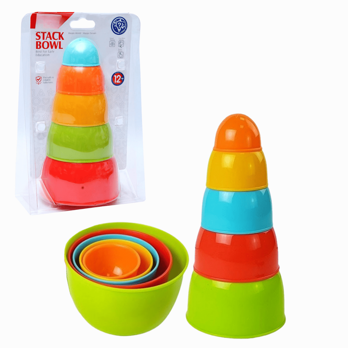 Huanger Stacking Bowls (12m+) - Nesh Kids Store | Sri Lanka