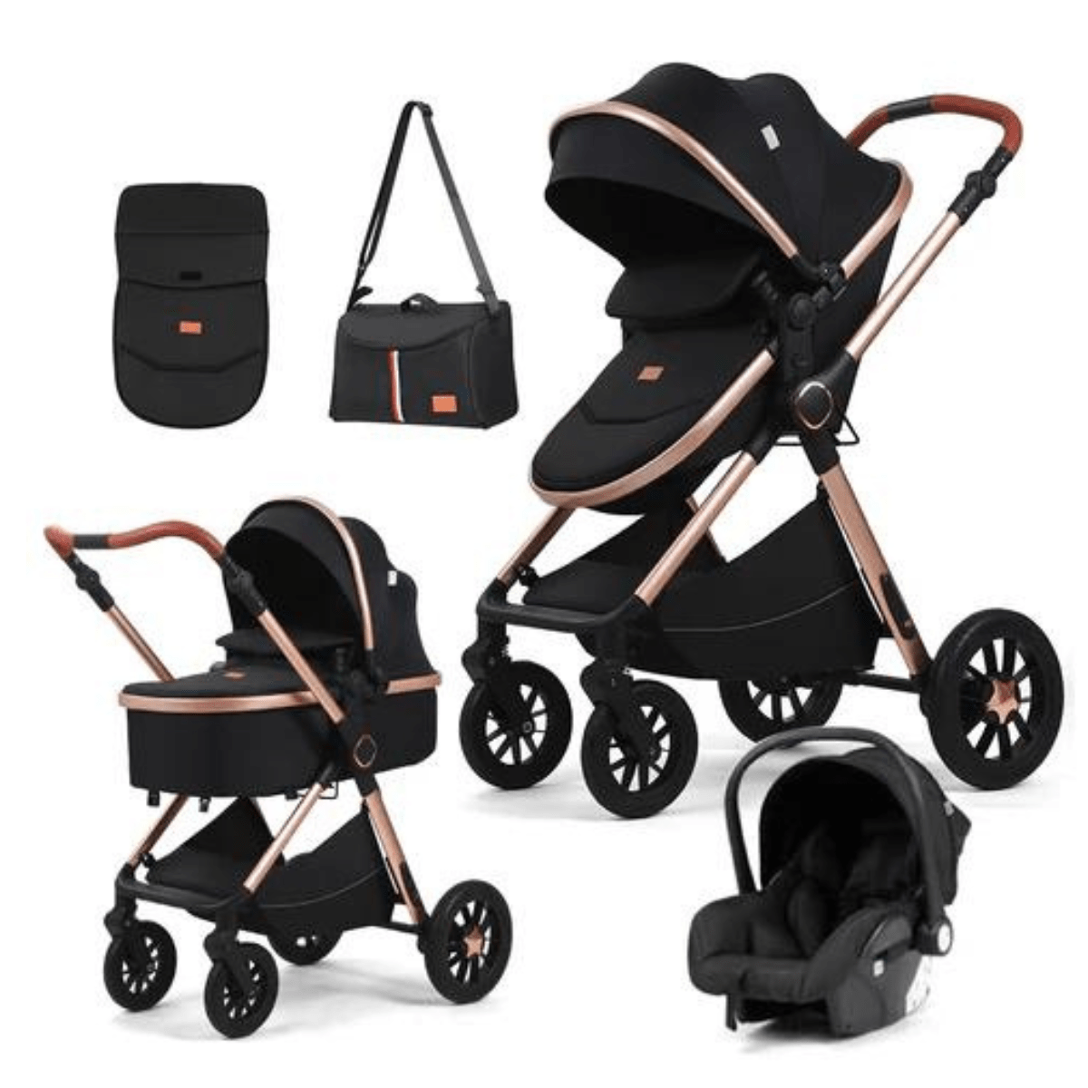 Kidilo Modern 3 in 1 Two Way Travel system Bassinet, Stroller and Carry ...