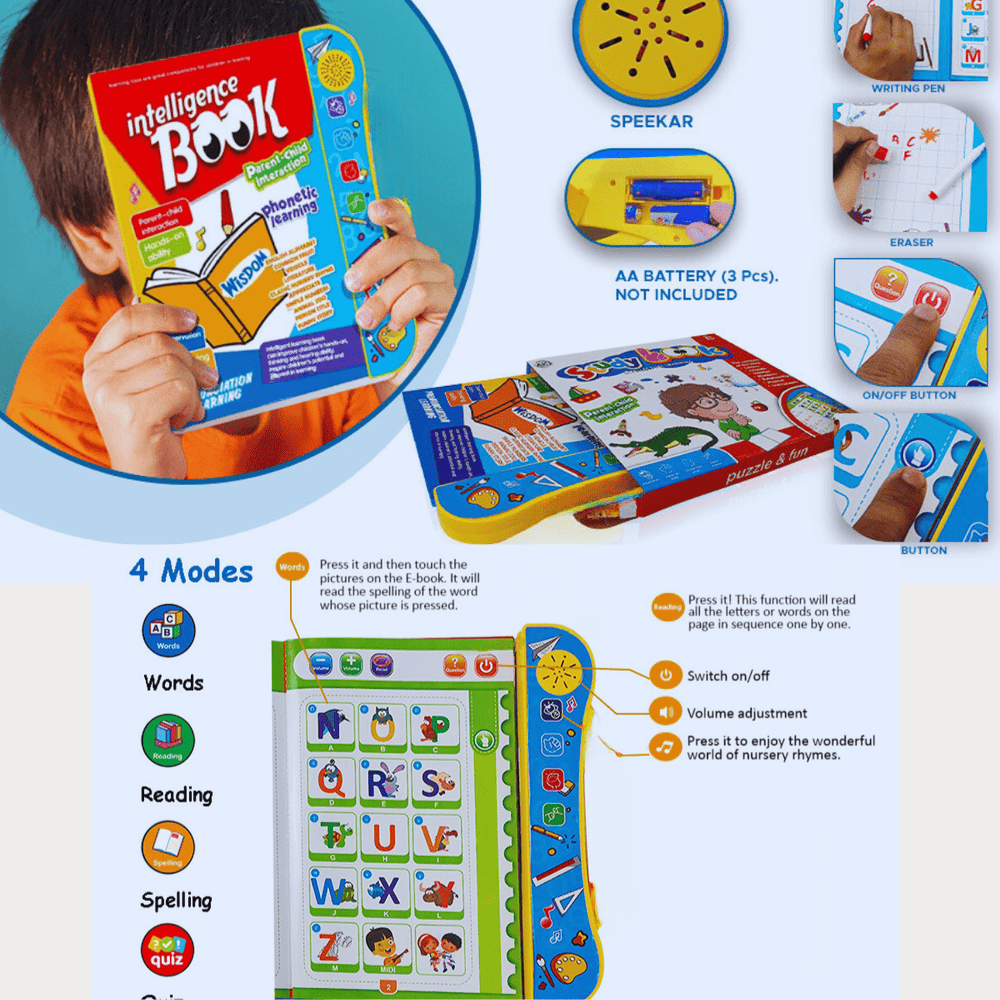 Kids Intelligence Book English Letters & Word - Nesh Kids Store | Sri Lanka