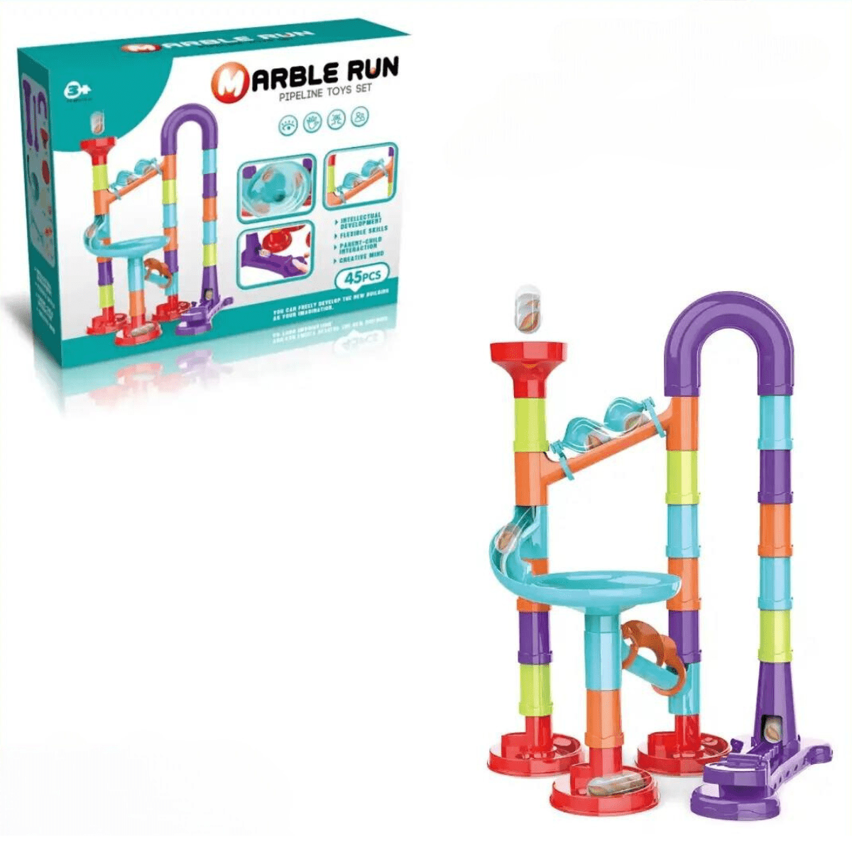 Marble Run Pipeline Toy (3+) - Nesh Kids Store | Sri Lanka