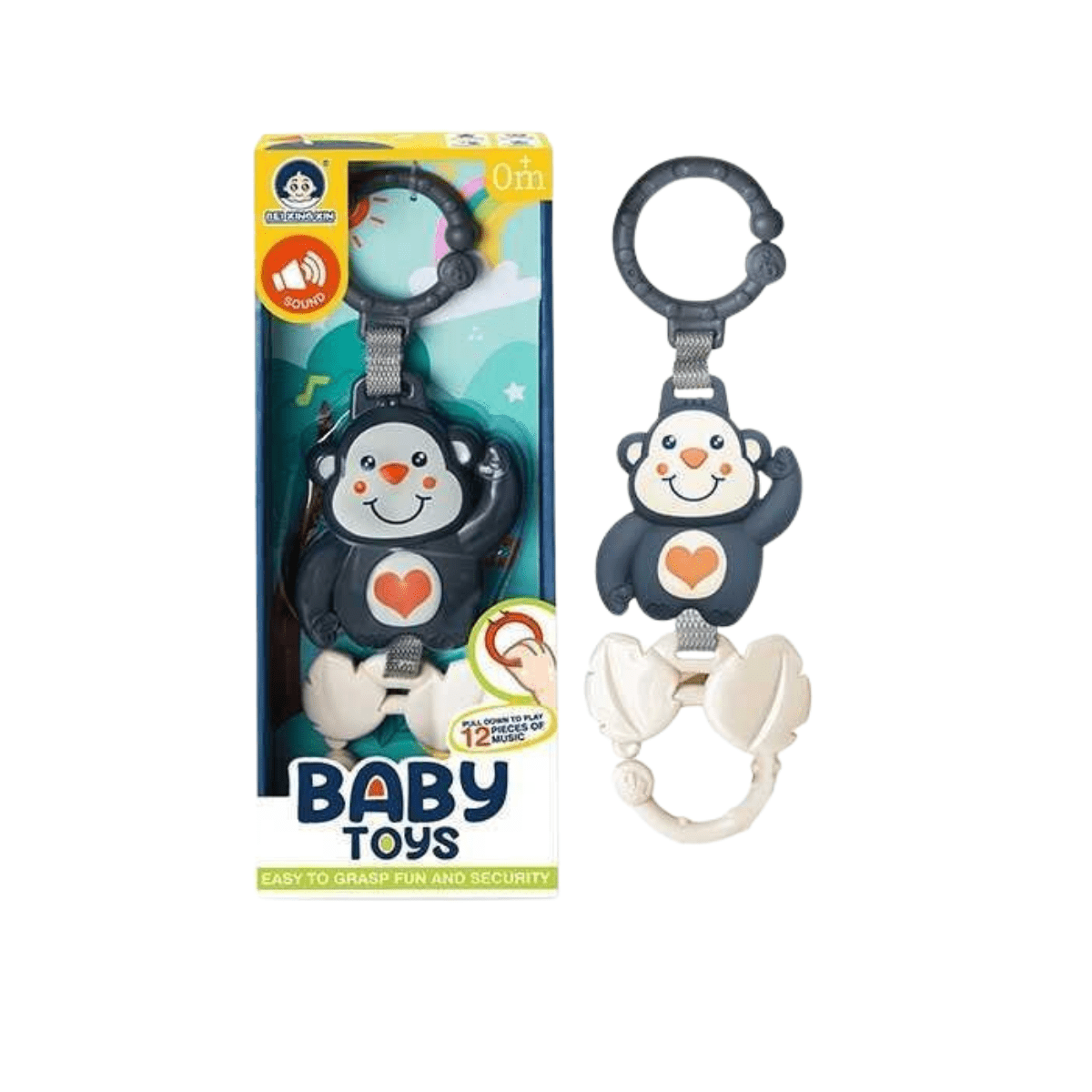 Musical Rattle "Monkey" with 12 Melodies for Babies - Nesh Kids Store ...