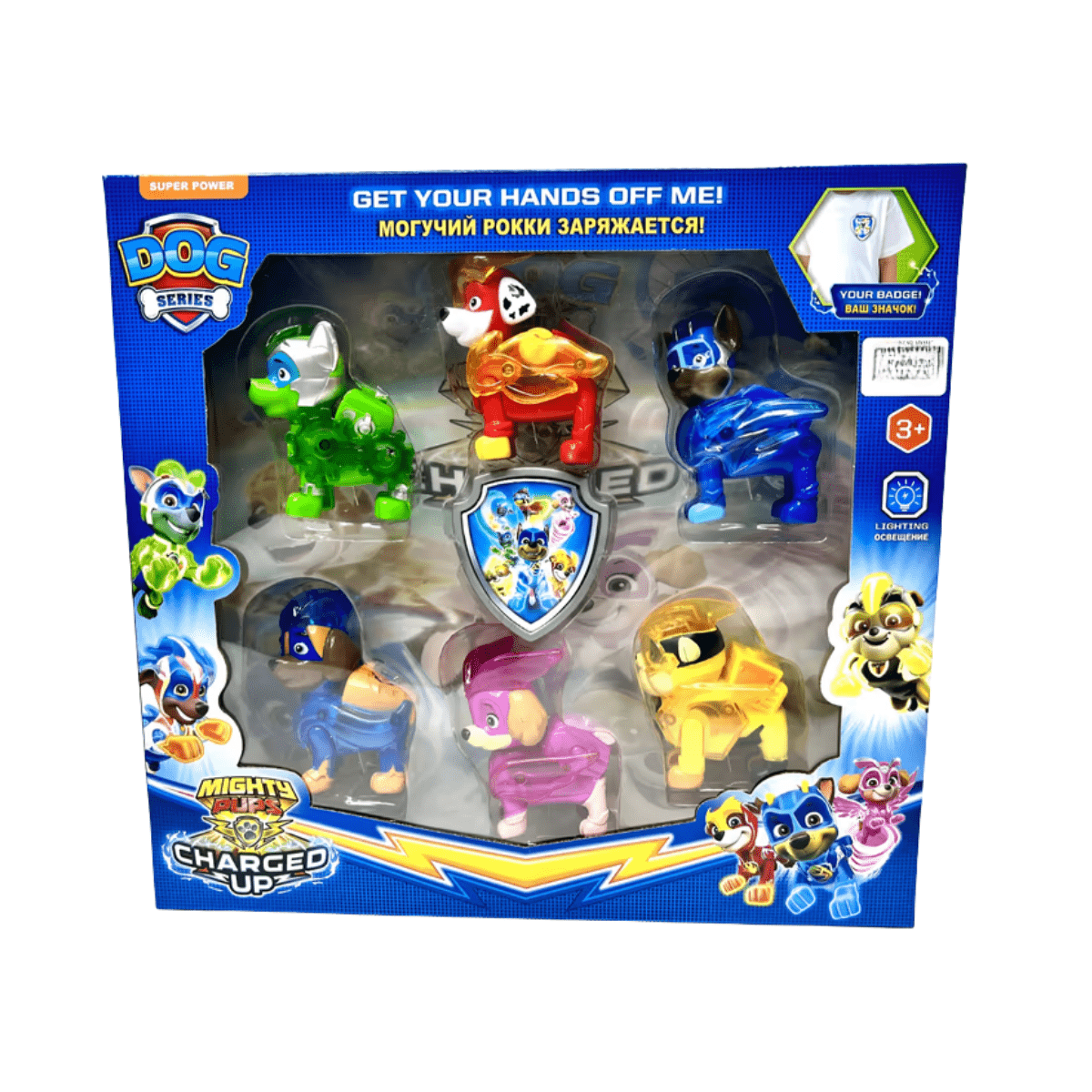 Paw Patrol Glowing Toy Set – 6 Glowing Figures & Badge - Nesh Kids Store | Sri Lanka