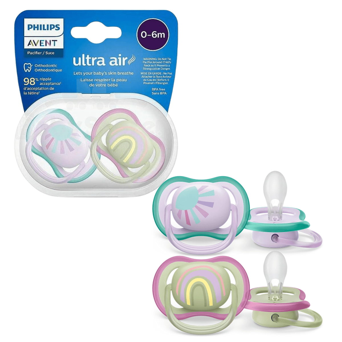 Philips Avent Ultra Air Pacifier 0-6m (SCF085/59) - Nesh Kids Store ...