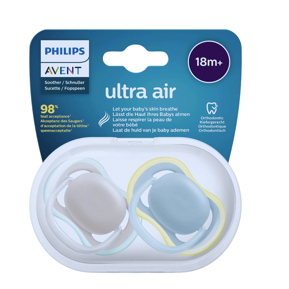 Philips Avent Ultra Air Pacifier (18+ Months) - 2 Pack - Nesh Kids ...