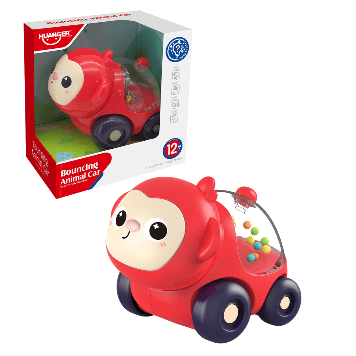 Push and Go Bouncing Animal Car - Nesh Kids Store | Sri Lanka