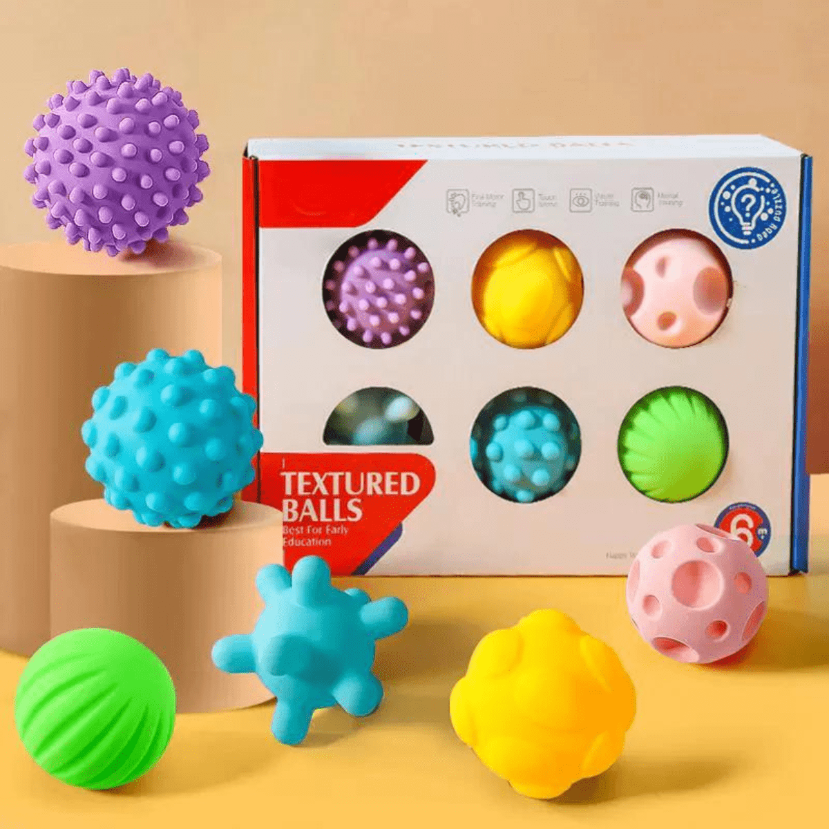 Textured Squeeze Bath Balls with Sounds for Babies 0+ - Nesh Kids Store ...