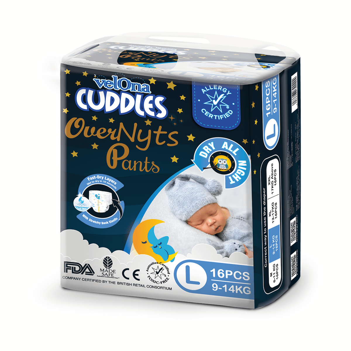 Velona Cuddles - Large - OverNyts - 16 Pc Pack - Nesh Kids Store | Sri ...