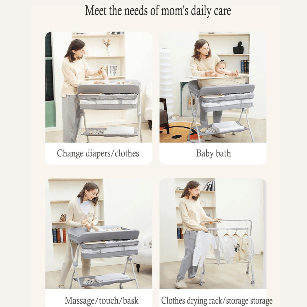 Waterproof Diaper Changing Table with Wheels - Nesh Kids Store | Sri Lanka