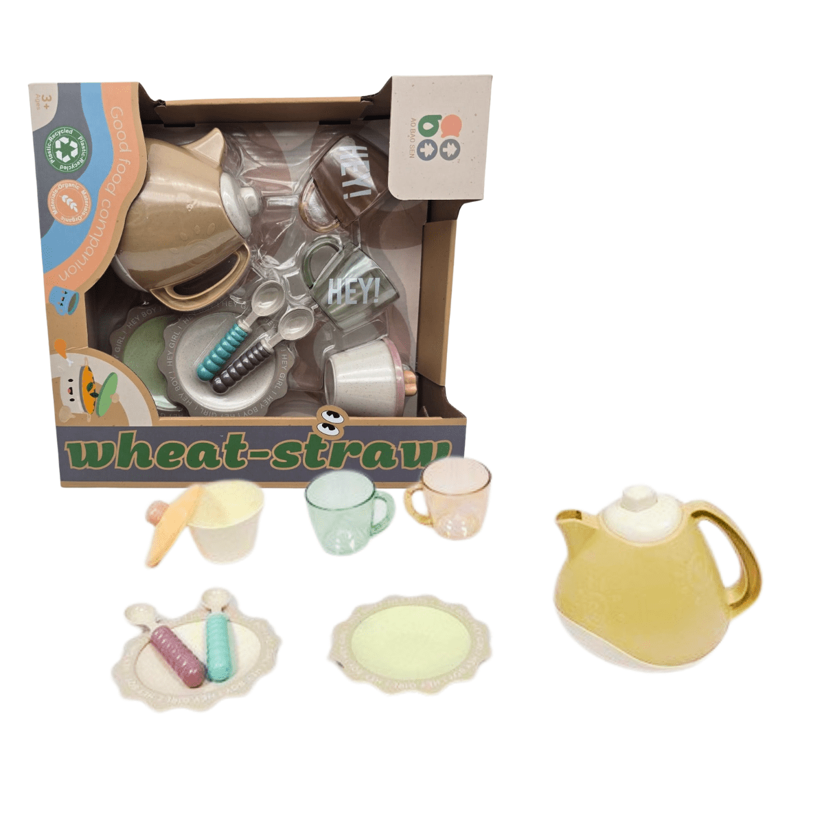 Wheat-Straw Tea cup set for Kids - Nesh Kids Store | Sri Lanka