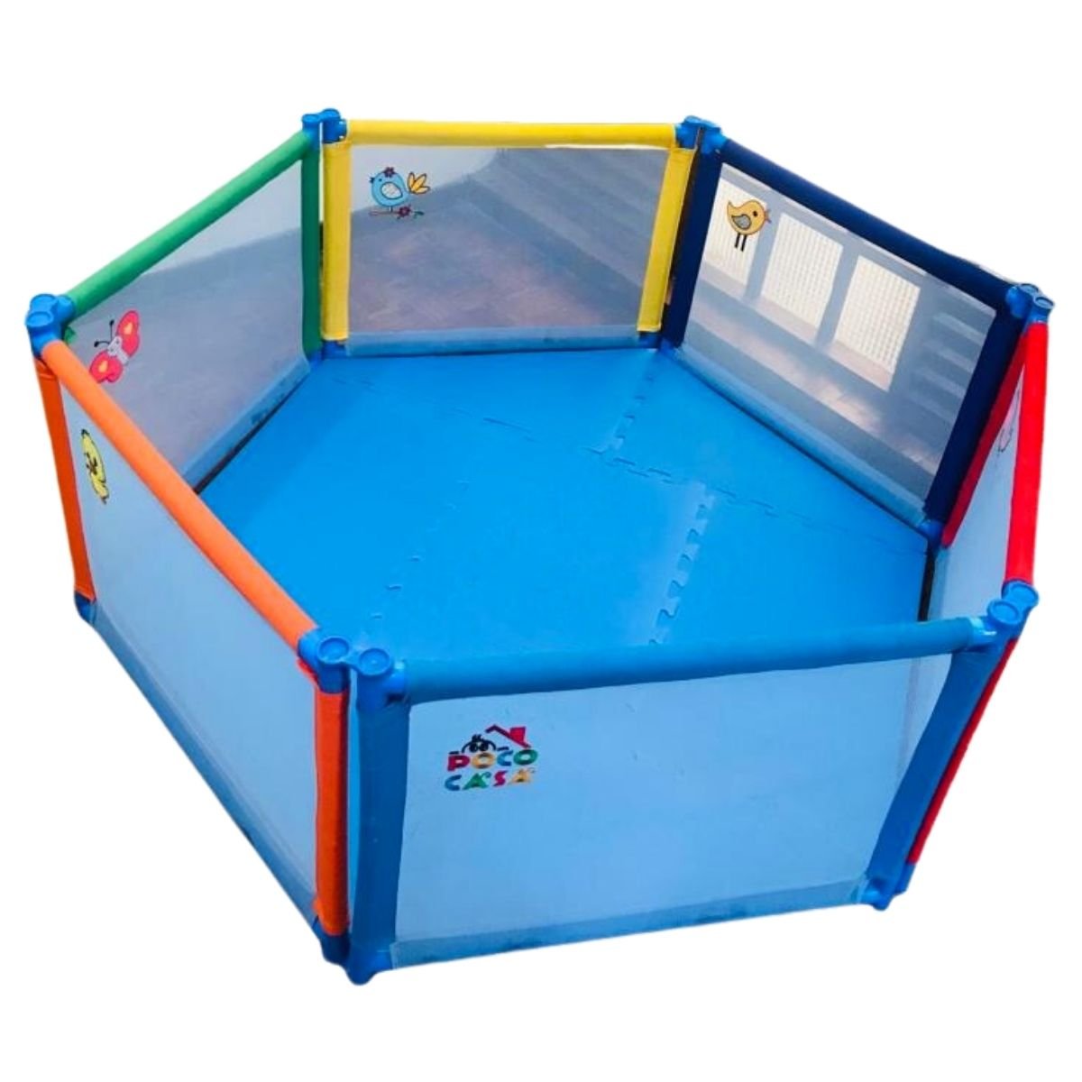 6 Panel Playpen (5ft - Portable with Puzzle Mat) - Tourina - Nesh Kids ...