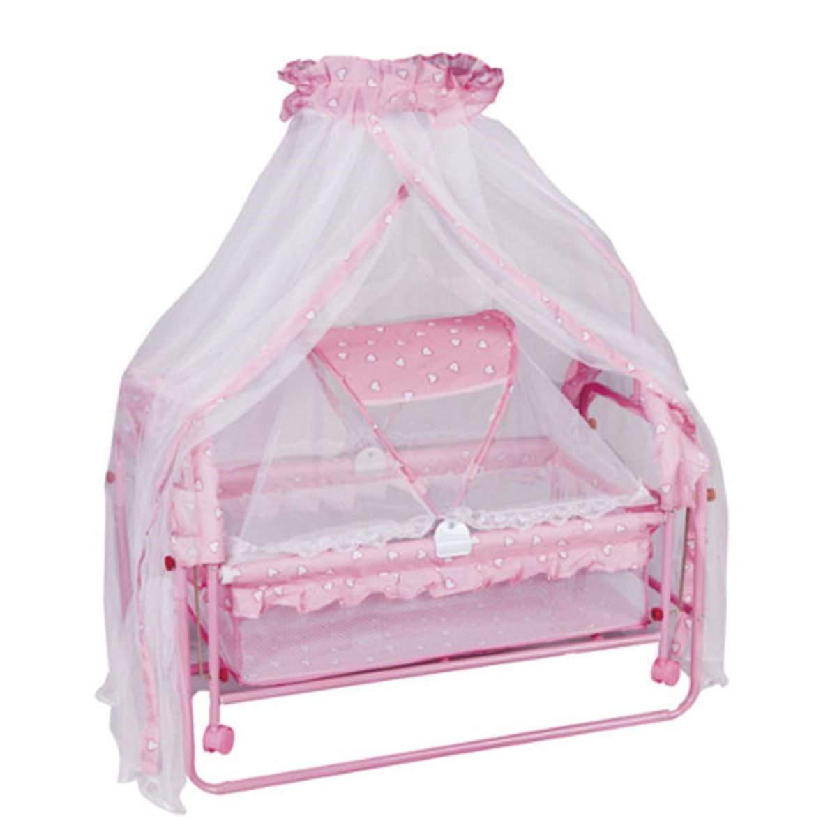 Baby Swinging Crib with Mosquito Net for Newborns - Nesh Kids Store