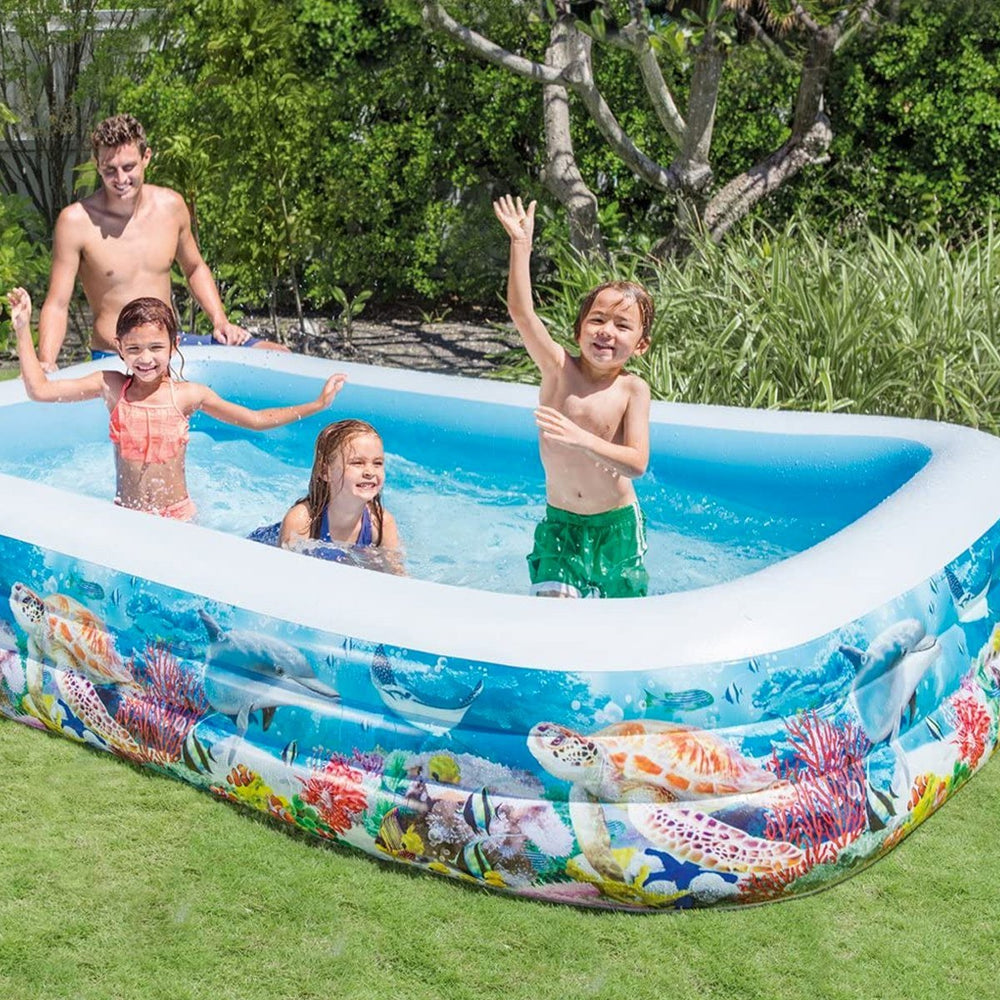 Intex Inflatable Pool, 305 x 183 x 56 cm, 999 L, Tropical design ...