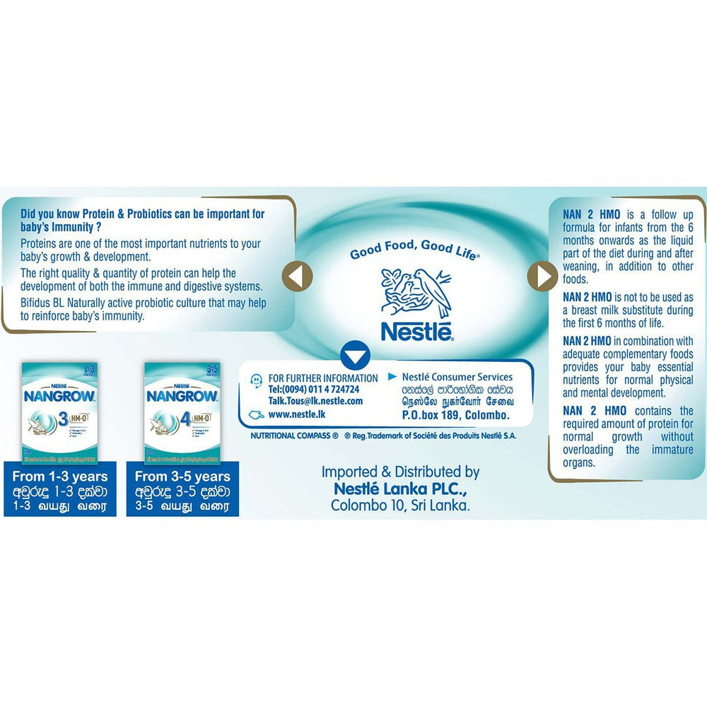 Nestle NAN 2 HMO Follow Up Formula with Iron -6-12 Months, 350g Bag In ...