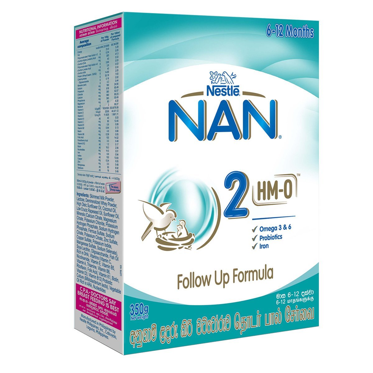 Nestle NAN 2 HMO Follow Up Formula with Iron -6-12 Months, 350g Bag In ...